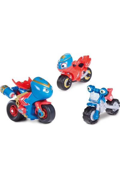 Ricky Zoom Kahraman Steele 3'lü Motor Dostları Oyuncak Paketi Ricky Zoom Kahraman Steele 3'lü Motor Dostları Oyuncak Paketi