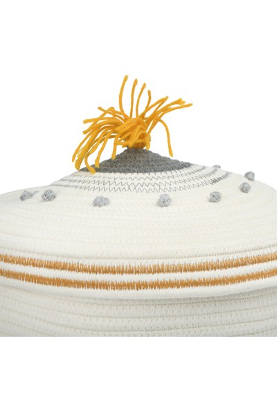 Warm Design Dekoratif Kapaklı Sepet