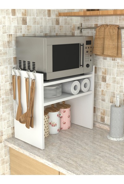 Midilife Mutfak Mikrodalga Organizeri Tezgah Üstü Mikrodalga Rafı