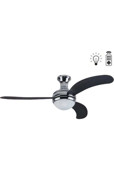 Kaşkar Taflan D48045 60W 132CM Krom Ahşap Siyah 3 Kanatlı Lambalı Avizeli Uzaktan Kumandalı Tavan Vantilatörü Kaşkar Taflan D48045 60W 132CM Krom Ahşap Siyah 3 Kanatlı Lambalı Avizeli Uzaktan Kumandalı Tavan Vantilatörü