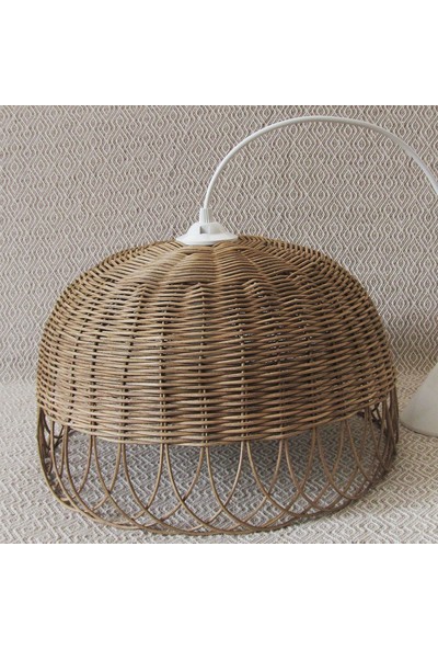 Turkish Rattan Bambu, Rattan, Hasır Avize 30 cm Asor Turkish Rattan Bambu, Rattan, Hasır Avize 30 cm Asor
