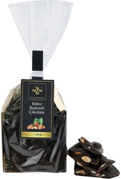 Nin Chocolate Bütün Bademli Dökme Bitter Tablet Nin Chocolate Bütün Bademli Dökme Bitter Tablet