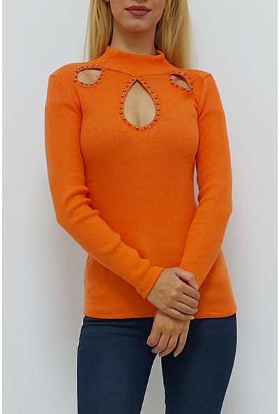 Luwi Shopping Su Damla Desenli Bluz Turuncu Luwi Shopping Su Damla Desenli Bluz Turuncu