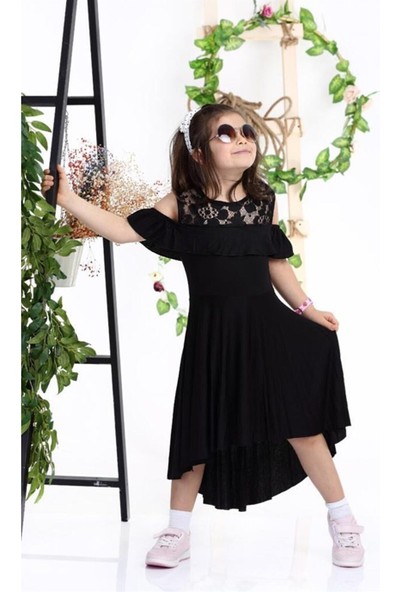 Cicitime Dantel Detaylı Fırfırlı Elbise