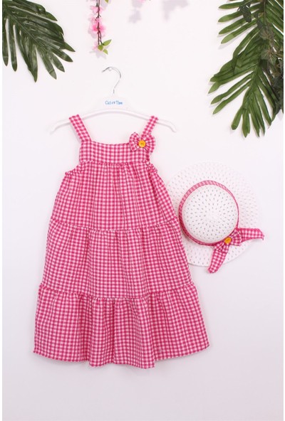 Cicitime Pöti Kareli Şapkalı Elbise Cicitime Pöti Kareli Şapkalı Elbise