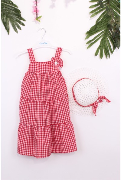 Cicitime Pöti Kareli Şapkalı Elbise Cicitime Pöti Kareli Şapkalı Elbise