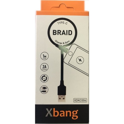 Xbang Type-C Hasır Örgülü Şarj & Data Kablosu Fiyatı