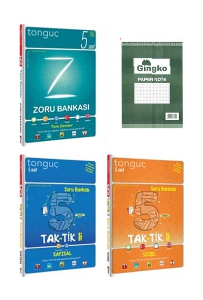 Tonguç Akademi 5. Sınıf Tüm Dersler Zoru Bankası Taktikli Sayısal Taktikli Sözel Soru Bankası + Defter Tonguç Akademi 5. Sınıf Tüm Dersler Zoru Bankası Taktikli Sayısal Taktikli Sözel Soru Bankası + Defter