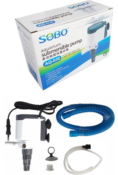 Sobo Akvaryum Kafa Motoru AQ-038 15W 1000LT/SAAT Sobo Akvaryum Kafa Motoru AQ-038 15W 1000LT/SAAT