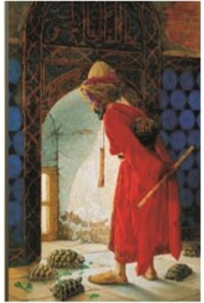 Kaplumbağa Terbiyecisi Ahşap Poster -