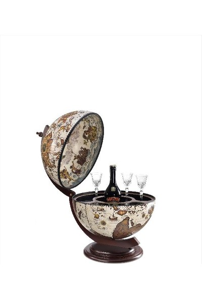 Zoffoli Sfera Ivory Vintage Haritalı Dünya Bar 42CM Çap