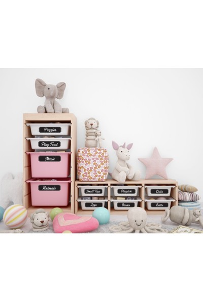 My Happy Place Myhappyplace Basic Oyuncak Dolabı Etiketi Organizer Sticker (Ingilizce)