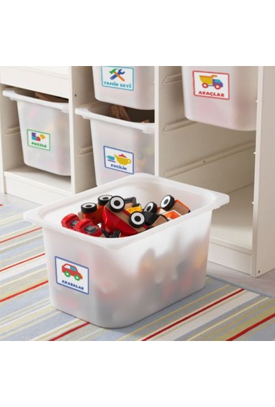 My Happy Place Myhappyplace Myhappyplace Oyuncak Dolabı Kategori Etiketi Organizer Sticker (Türkçe)