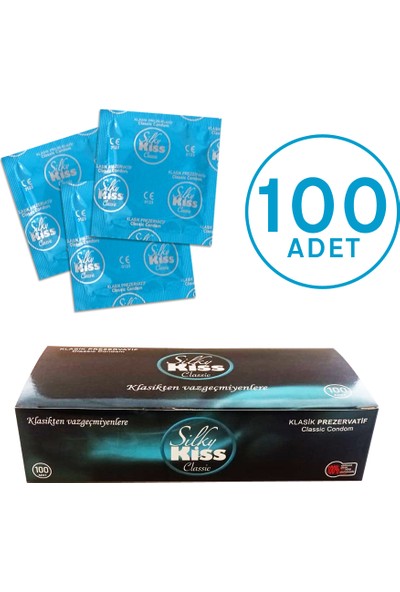 Zevkli Sepet Silky Kiss Klasik Prezervatif 100 Adet Eko Paket
