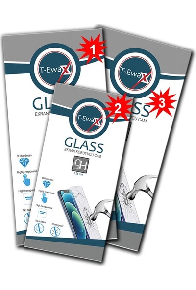 T-Ewax Samsung Galaxy A23 (3 Adet) Ekran Koruyucu Cam