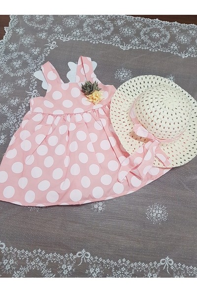 Baby Lüx Kanatlı Puanlı Bebek Elbise