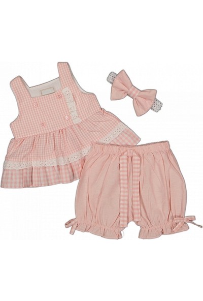 Dandini Ekose Şortlu Bebek Alt Üst Takım Dandini Ekose Şortlu Bebek Alt Üst Takım
