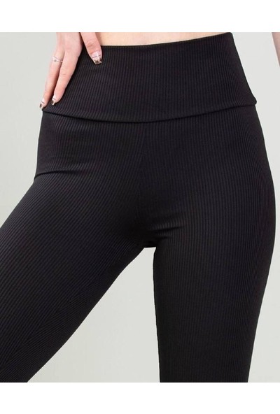 Kreasyon Butik Kadın Bağcıklı Tayt