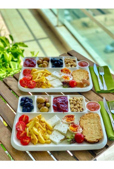 Porselen 2 Li Kişiye Özel Kahvaltı Tabak