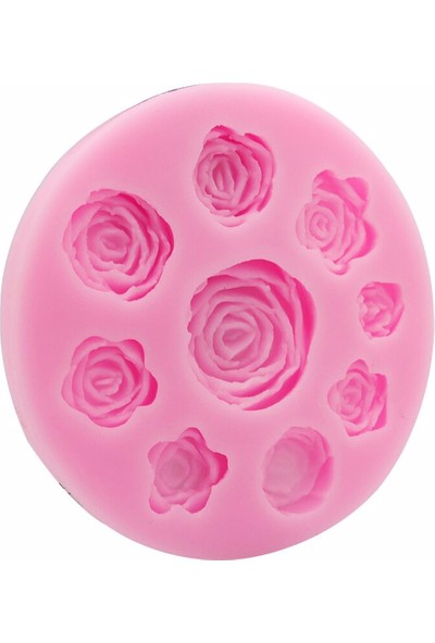 I&g Kalıp 9lu Büyük ve Küçük Gül Silikon Kalıp