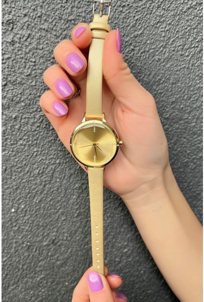 Exception Kayış Kordon Saat Gold - 6396.841.