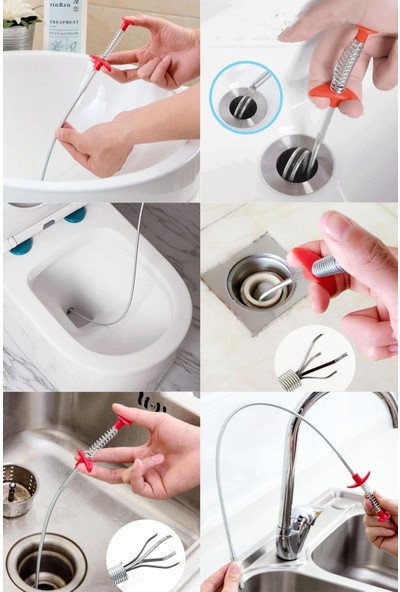 Anadolu Saray Çarşısı Pratik Kıskaçlı Clamp Tıkalı Lavabo , Evye, Küvet ve Gider Boruları Açma Aparatı Kıskaçlı - 60CM Anadolu Saray Çarşısı Pratik Kıskaçlı Clamp Tıkalı Lavabo , Evye, Küvet ve Gider Boruları Açma Aparatı Kıskaçlı - 60CM