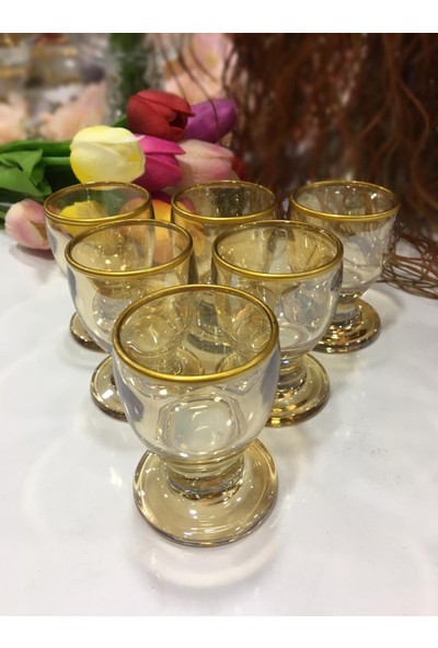 Lav NEC309 Altın Kahve Yanı Su Bardağı