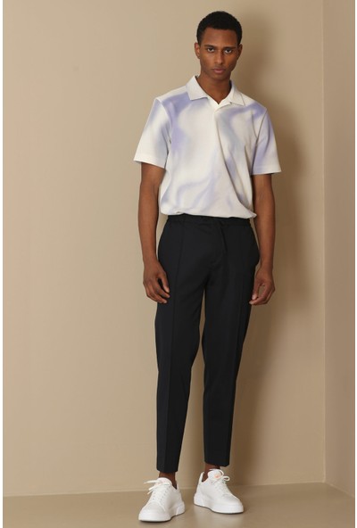 Lufian Zodya Smart Erkek Chino Pantolon Tailored Fit Lacivert Lufian Zodya Smart Erkek Chino Pantolon Tailored Fit Lacivert