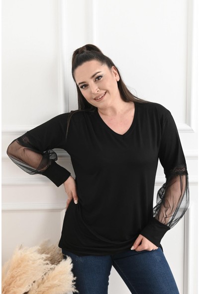 Koza Kadın Büyük Beden (Battal) Bluz 1109-22