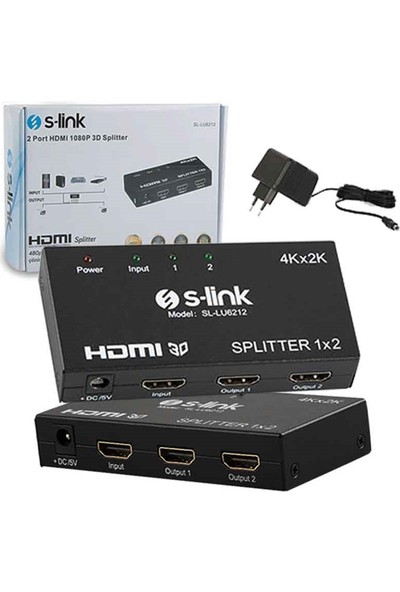 S-Link SL-LU6212 2 Port 4k*2k 2li Hdmı Dağıtıcı