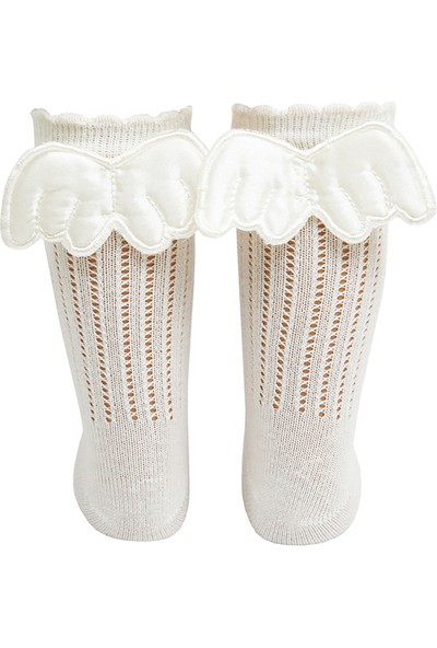 Bross Kanat Aksesuarlı Dizaltı Bebek Çorabı