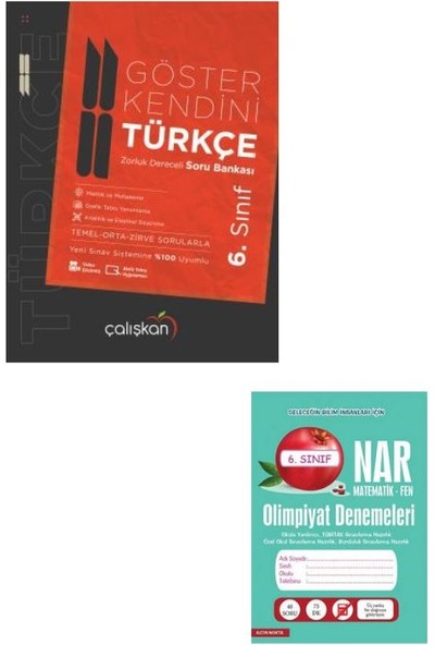 Çalışkan Yayınları 6 Sınıf Türkçe Soru Bankası ve Olimpiyat Denemesi Çalışkan Yayınları 6 Sınıf Türkçe Soru Bankası ve Olimpiyat Denemesi