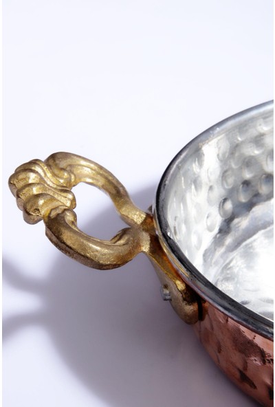 3'lü Kalın Lüx %100 Kırmızı Bakır Tava