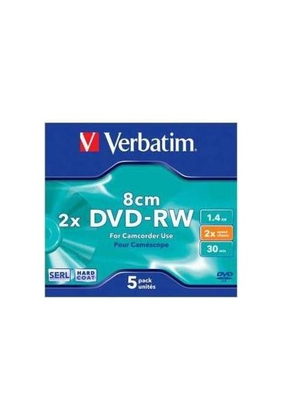 Verbatim DVD-RW Mini 1.4 GB 8 cm 2x Hızında 5'li Kutu