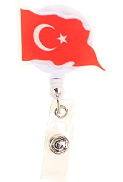 Çetin Accessories Türk Bayragı Tasarım Pleksi Yoyo Yaka Kartlık Çetin Accessories Türk Bayragı Tasarım Pleksi Yoyo Yaka Kartlık