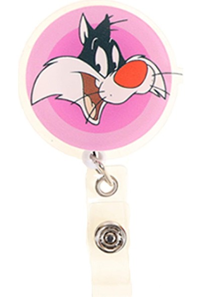 Çetin Accessories Kedi Tasarım Pleksi Yoyo Yaka Kartlık