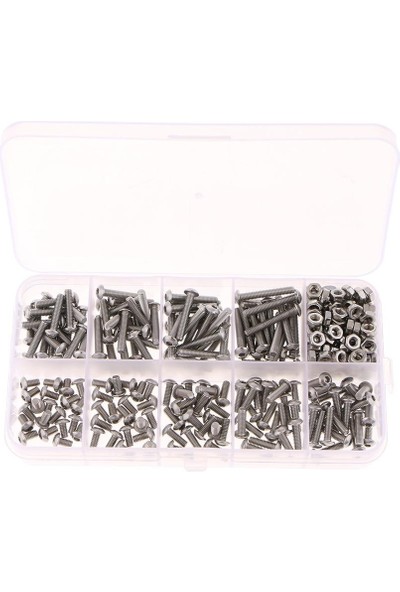 Blesiya 340 Adet M3 Paslanmaz Çelik Hex Soket Düğmesi Kafa Vidaları Allen Bolt Somun Kiti (Yurt Dışından) Blesiya 340 Adet M3 Paslanmaz Çelik Hex Soket Düğmesi Kafa Vidaları Allen Bolt Somun Kiti (Yurt Dışından)