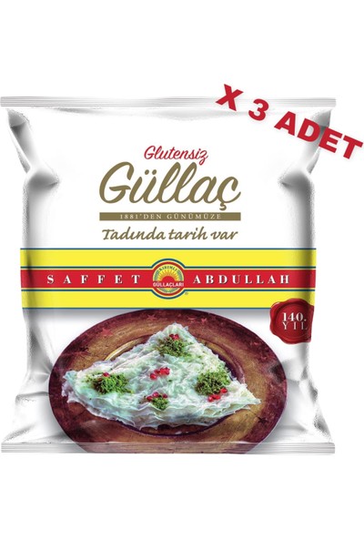Saffet Abdullah Saffetabdullah Glutensiz Mini Güllaç 100G x 3 Paket Saffet Abdullah Saffetabdullah Glutensiz Mini Güllaç 100G x 3 Paket