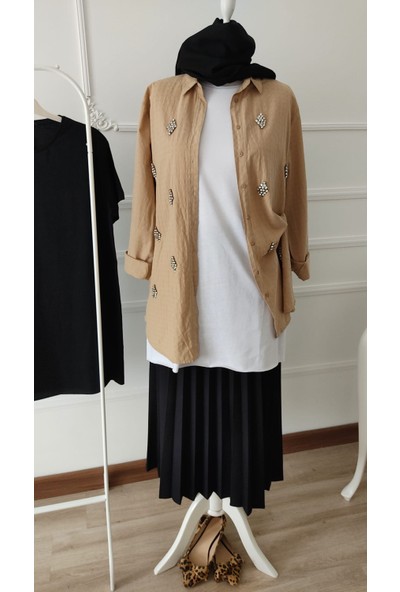 Aslı Akın Butik Taşlı Gömlek Aslı Akın Butik Taşlı Gömlek