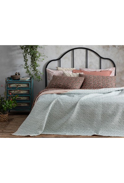 English Home Miracle Blossom Tek Kişilik Çok Amaçlı Örtü 160X220 cm Seledon