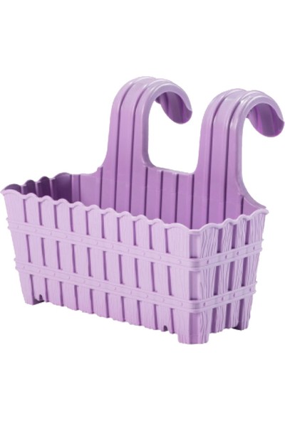 Violet Saksı Bambu Askılı Balkon Saksısı 40 cm 1059 Violet Saksı Bambu Askılı Balkon Saksısı 40 cm 1059