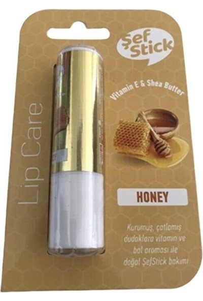 Şef Stick Vitamin E Bal Aromalı Dudak Kremi Şef Stick Vitamin E Bal Aromalı Dudak Kremi
