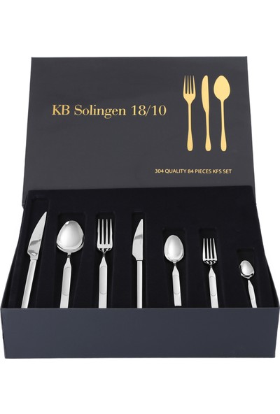 Kb Solingen Lake 84 Parça Çatal Kaşık Bıçak Seti Kb Solingen Lake 84 Parça Çatal Kaşık Bıçak Seti