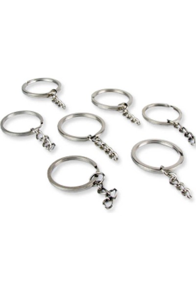 Anahtarlık Halkası Metal 5 cm Gümüş PK:50-KL:100 Anahtarlık Halkası Metal 5 cm Gümüş PK:50-KL:100