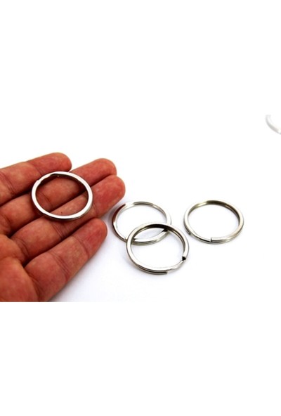 32 mm Ezme Nikel Kaplama 1000 Adet Anahtarlık Halkası