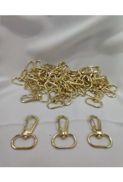 50'li 2,5cm Gold Makrome Anahtarlık Halkası