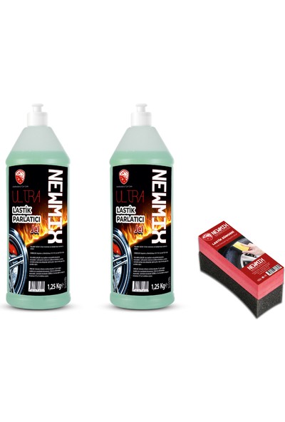 Newmix 2'li Set Jel Lastik Parlatıcı (1.25KGX2)+UYGULAMA Süngeri Newmix 2'li Set Jel Lastik Parlatıcı (1.25KGX2)+UYGULAMA Süngeri