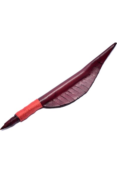 Hakiki Deri Kaplama Özel El İşçiliği Konsept Hediyelik Tükenmez Kalem Bordo valeo220