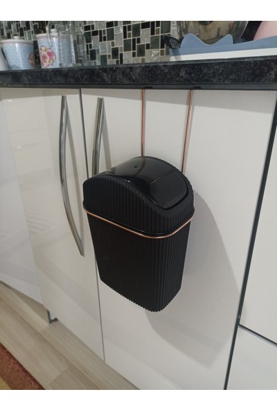 New Cross Dolap İçi Askılı Mutfak Çöp Kovası Siyah New Cross Dolap İçi Askılı Mutfak Çöp Kovası Siyah