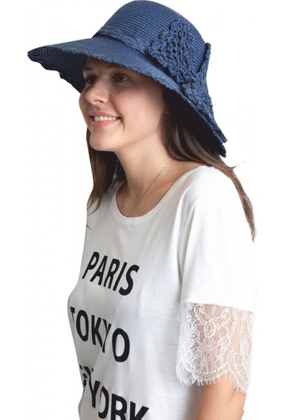 Fırfırlı Kadın Hasır Şapka 1431